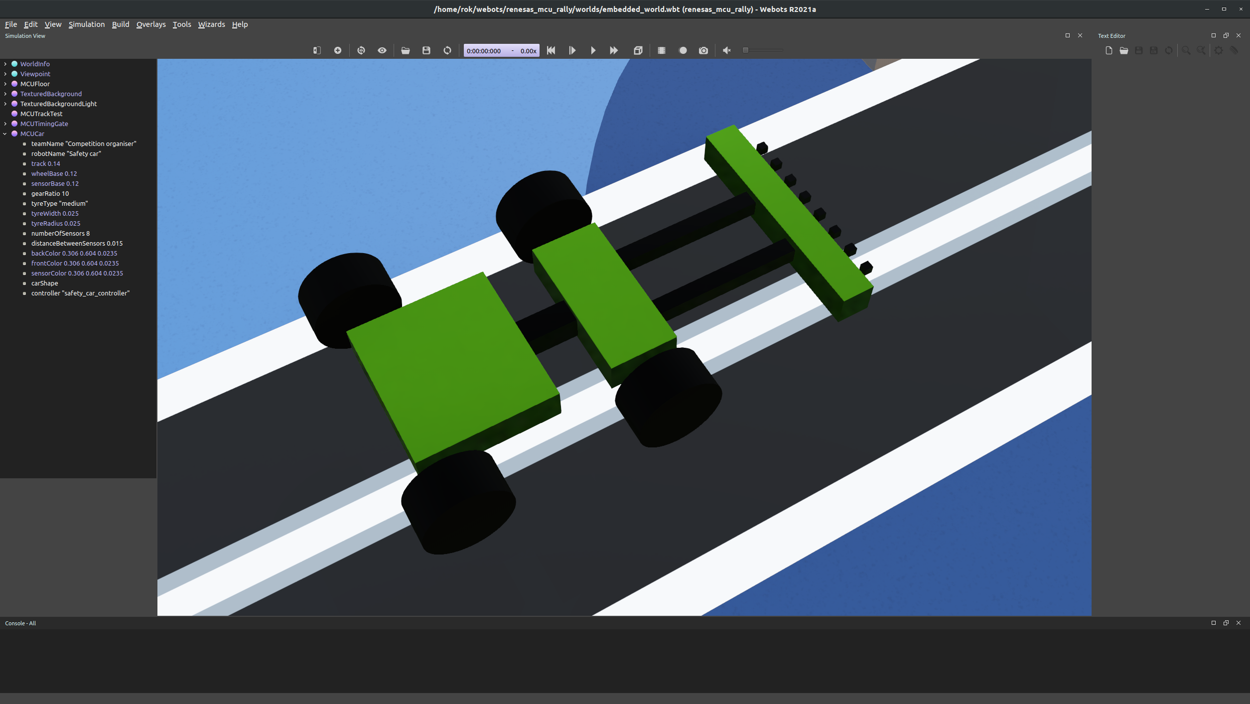 Tuning the MCU car - Renesas Virtual MCU Rally